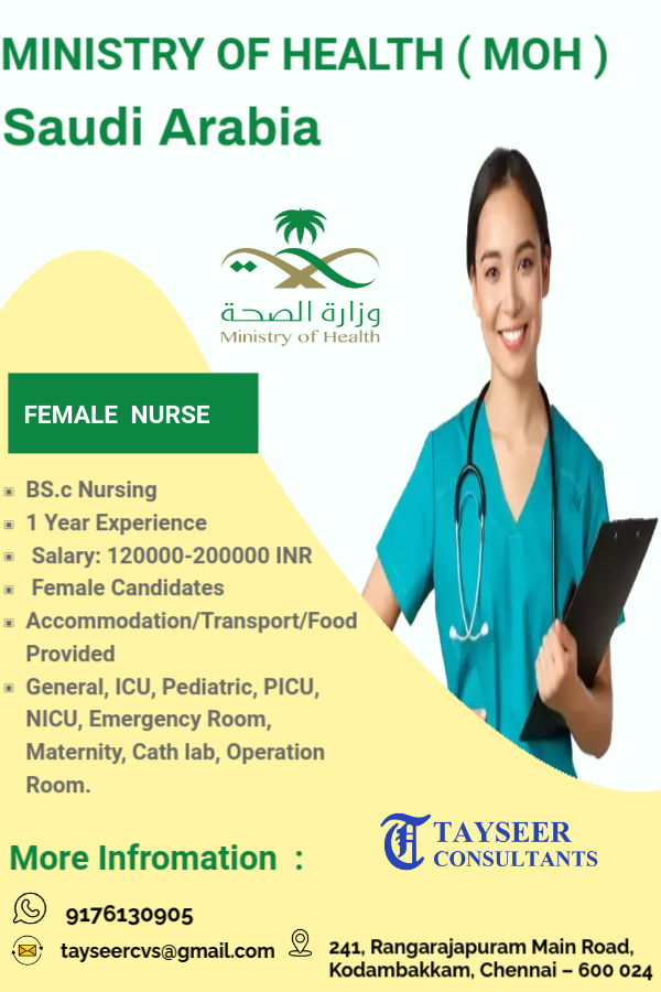 Staff Nurse – Tayseer Consultants Pvt Ltd